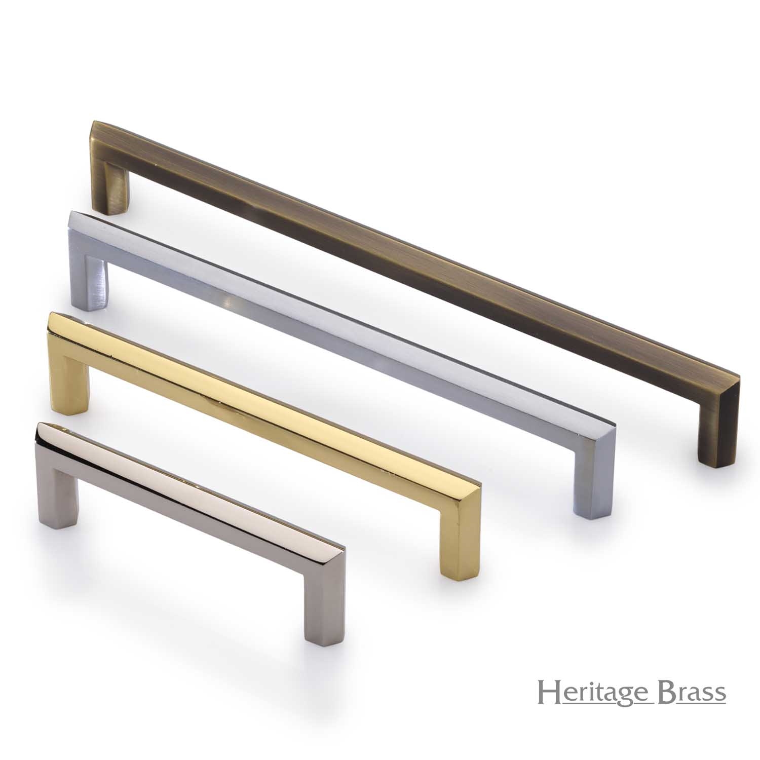 Heritage Brass Cabinet Pull Hex Profile Design 203mm CTC Polished ...