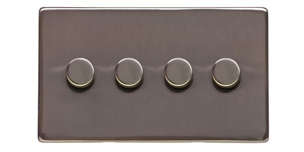 Studio Range Polished Bronze 4 Gang Dimmer (400 watts)|Y07.290.400