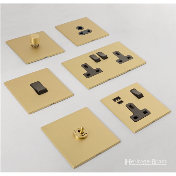 Windsor Range Matt Brass 1 Gang Satellite Socket|WN40.125.BK