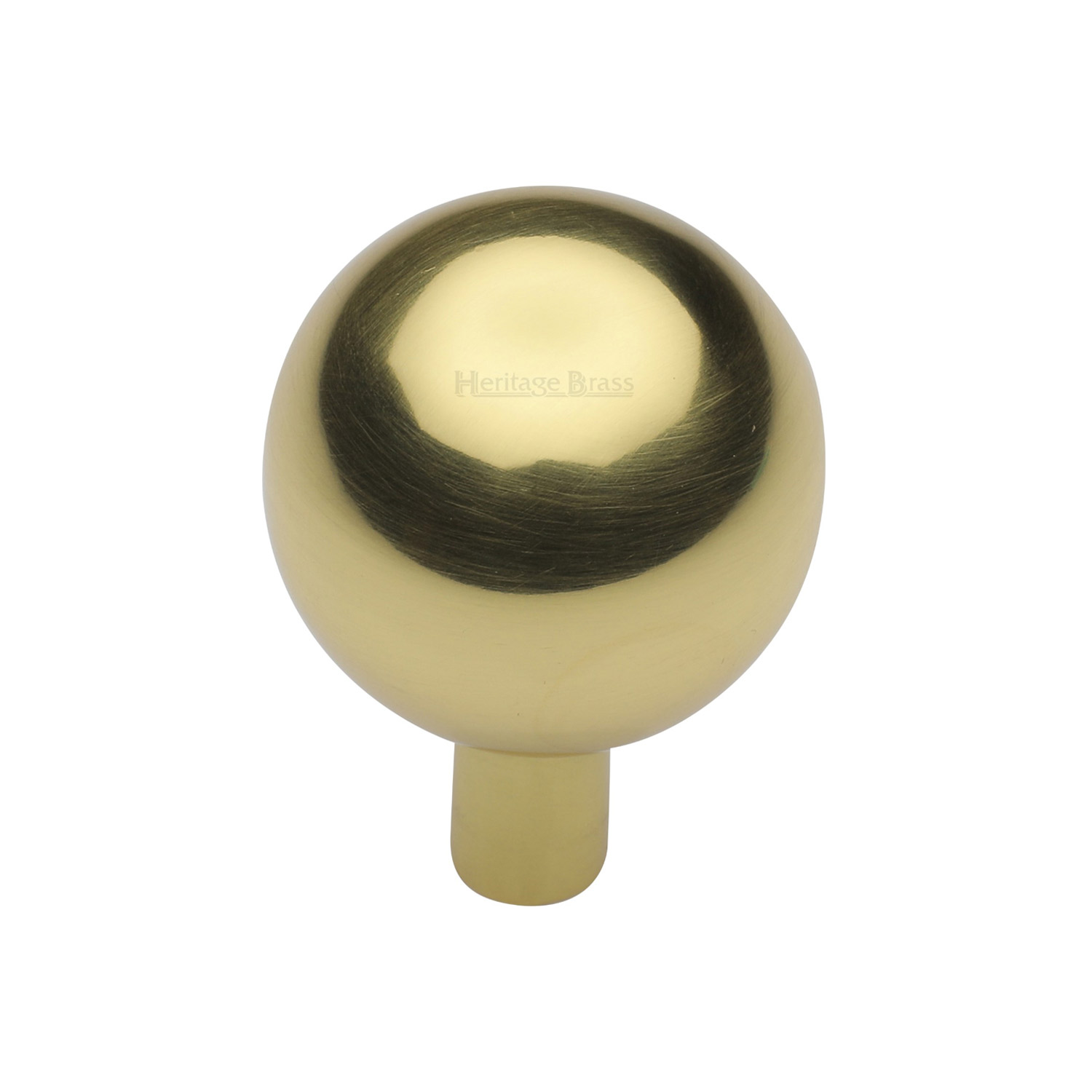 Heritage Brass Cabinet Knob Sphere Design 28mm Polished Brass finish